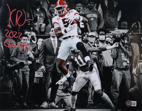 Kelee Ringo Signed Georgia Bulldogs 11x14 Photo Inscribed 2022 Champs