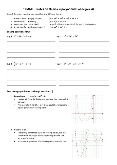 12mme Notes On Quartics 12mme Notes On Quartics Polynomials Of