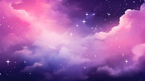 Nighttime Galaxy Whimsical Watercolor Texture With Pink And Purple Hues