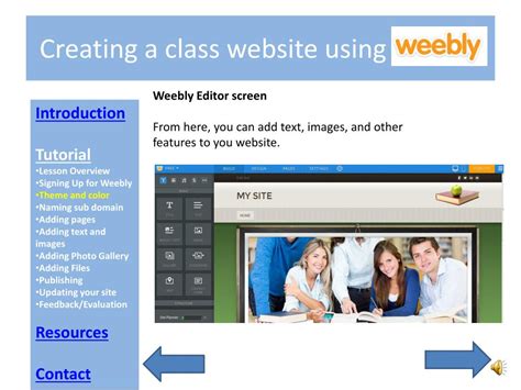 Ppt Creating A Class Website Using Powerpoint Presentation Free