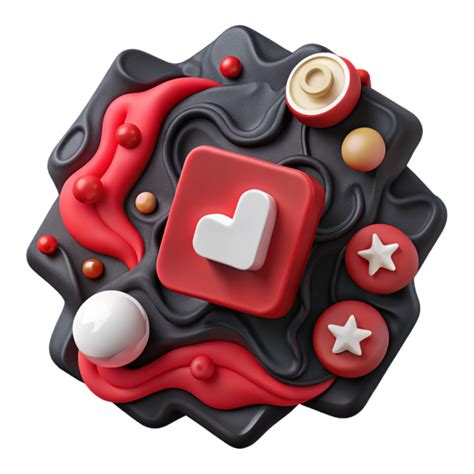 Impressive Minimalist Social Media Negative Impact Icon Cutout Red