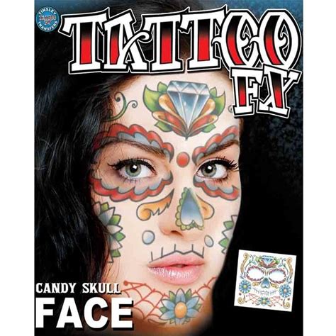 Candy Skull Face Tattoo Big W