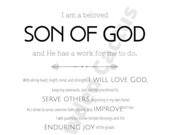 Aaronic Priesthood Quorum Theme Lds Young Men Theme Printable Poster