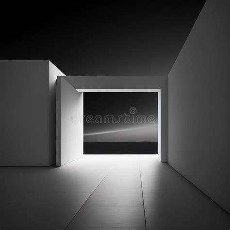 Abstract Geometric Architectural Forms In Minimalist Style Illustration Stock Illustration