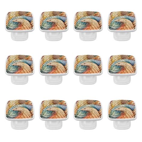 12 Pack Kitchen Cabinet Square Knob Single Hole Cabinet Hardware For