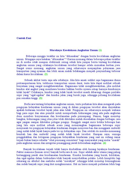 Contoh Esai Pdf