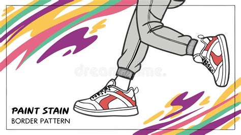 Vibrant Paint Stain Border Pattern Artistic Abstract Design Element