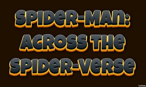Spider Man Across The Spider Verse Text Effect And Logo Design Movie