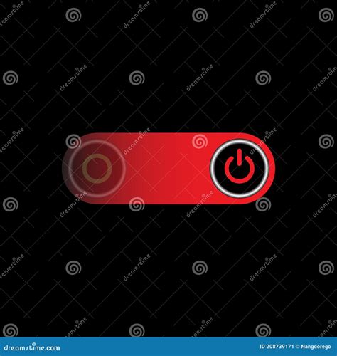 On Off Slider Style Power Button With Green Button The On Button Are Enclosed In Green And White