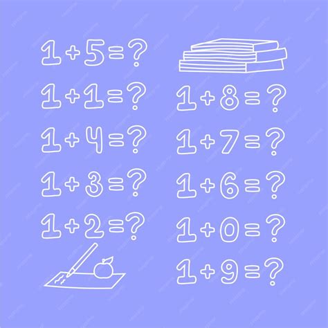 Premium Vector Solve Examples Different Mathematical Examples Adding School Template Vector