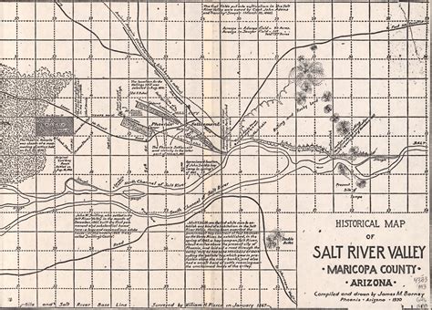 Historical Map Of Salt River Valley Arizona Memory Project