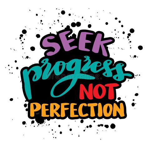 Progress Not Perfection Stock Illustrations 148 Progress Not