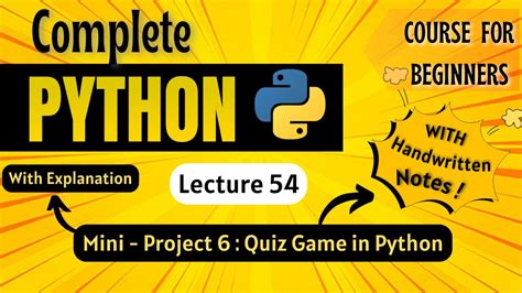 Mini Project 6 In Python Python Full Course For Beginners Lecture