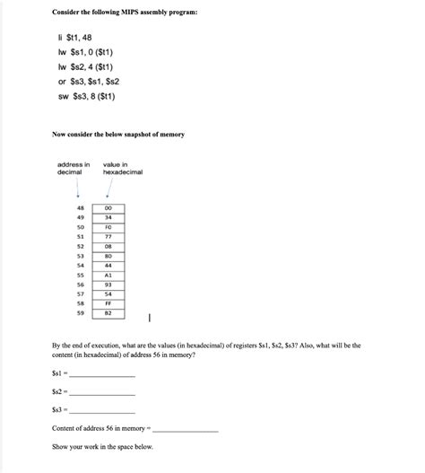 Solved Consider The Following Mips Assembly Program Li T1
