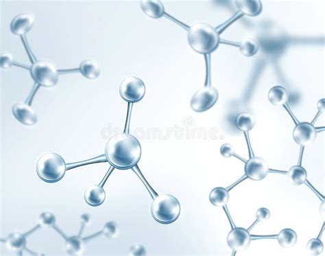 Science Background With Molecules On Light Blue Stock Illustration