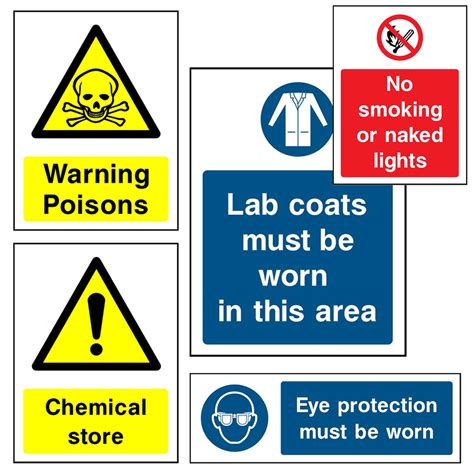 Laboratory Health And Safety Signs