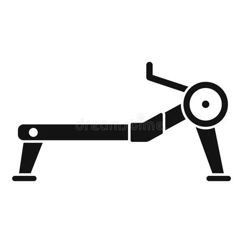 Modern Rowing Machine Icon Showing Gym Equipment For Exercise Stock