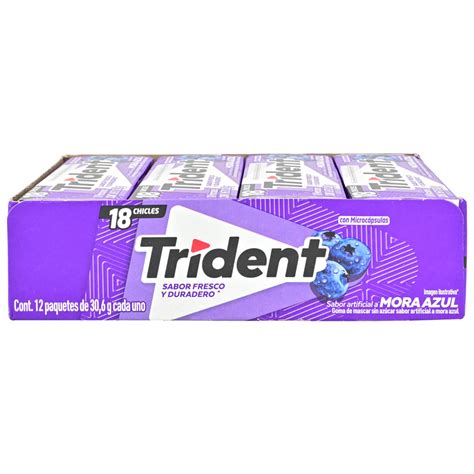 Trident Chicles Mora Azul 30 6 G Caja 12 Unidades Farmacias Medicity