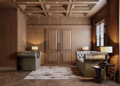 Wooden Classical Office Behance