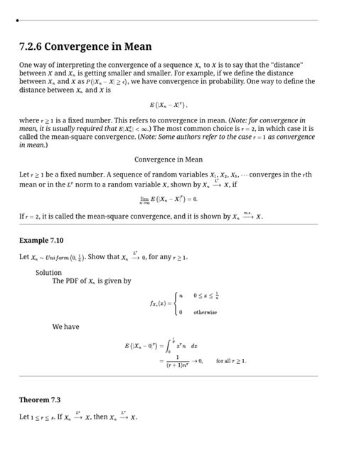 Convergence In Mean Pdf Limit Mathematics Inequality Mathematics