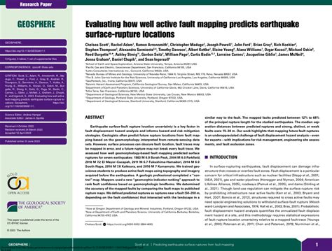 Pdf Evaluating How Well Active Fault Mapping Predicts Earthquake