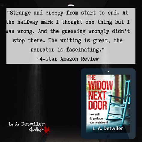 The Most Chilling Psychological Thriller The Widow Next Door La