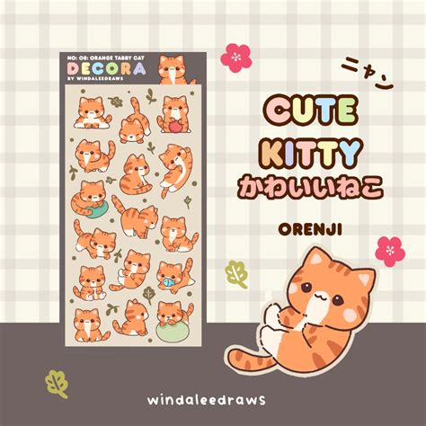 Cute Kitty Kawaii Neko Decora Series Windaleedraws Deco Planner