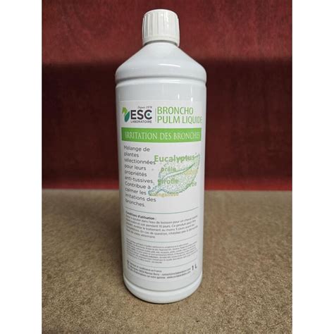 Bronchopulm Liquide 1l Soulagement Bronches Chevaux Esc Laboratoire