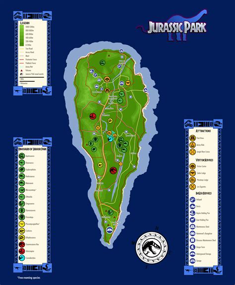 Jurassic Park Novel Isla Nublar Map By Godzillalagoon On Deviantart