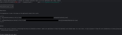 Spring Error The Dependencies Of Some Of The Beans In The