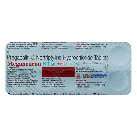 Buy Meganeuron Nt 50 Tablet 10s Online