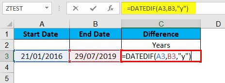 DATEDIF In Excel Formula Example How To Use DATEDIF Function