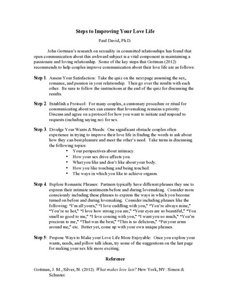 Fillable Online Building A Great Sex Life Is Not Rocket Science Fax