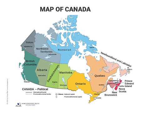 Printable Political Maps Of Canada Pdf Download Northwood Press