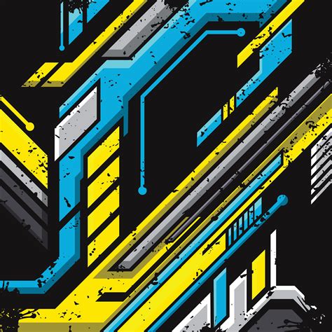 Futuristic Geometric Abstract Background Grunge Brush Strokes 46554377