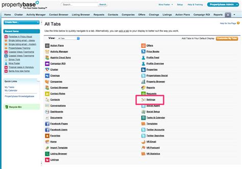 Adding Settings To Propertybase Propertybase Salesforce
