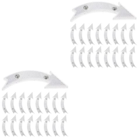 40 Pcs Professional Bike Reflectors Replaceable Bicycles Reflectors Warning Reflective Signs