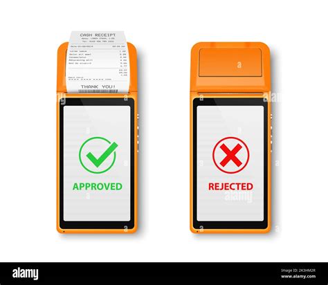 Vector 3d Nfc Payment Machine With Approved And Rejected Status Receipt Isolated Wi Fi