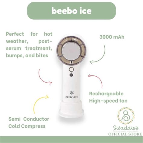 Beebo Ice Cold Compress Rechargeable Handheld Fan With Lanyard Shopee Philippines