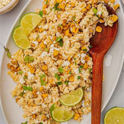 Mexican Street Corn Pasta Salad Elote Style Happy Honey Kitchen