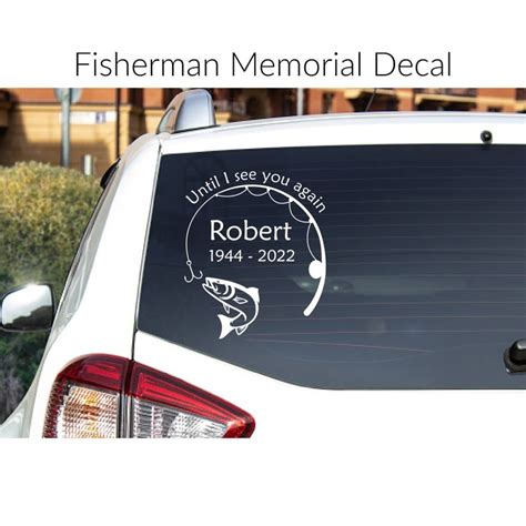 Fisherman Memorial Decal Sportsman Memorial Decal Car Memorial