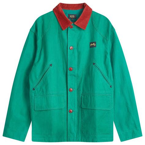 Stan Ray Mens Hunters Jacket In Racing Green Half Panama Stan Ray