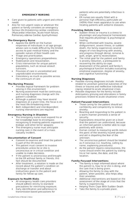 Doc Emergency Nursing Notes Dokumentips