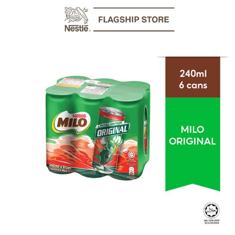 NestlÉ Milo® Original Can 240ml X 6 Cluster Lazada