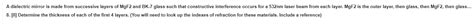 Solved A Dielectric Mirror Is Made From Successive Layers Of