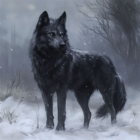Wolf 6 Black Wolf Artwork Black Wolf Drawing Wolf Art Fantasy