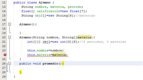 java crear un programa control escolar