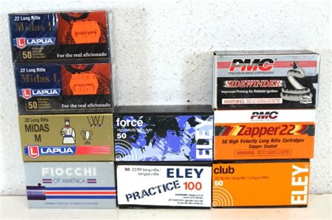 9 Full Boxes 22 Lr Cartridges Ammunition Lapua Midas Eley Club Eley Force Eley Practice