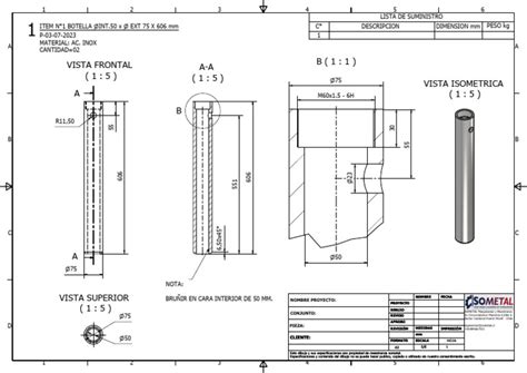 Planos Cilindro Pdf Dibujo Técnico