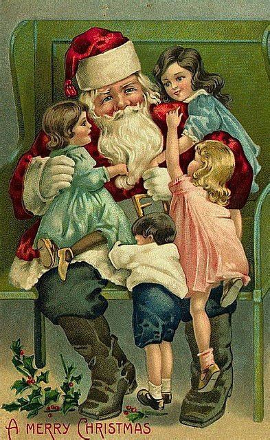 Antique Christmas Santa Postcards And Vintage Illustrations